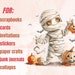 30 PNG Watercolor Halloween Mummy Clipart, Cute Creepy Halloween ...
