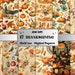 Printable Vintage Thanksgiving Digital Paper Rustic Autumn - Etsy