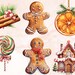 40 PNG Watercolor Christmas Dessert Clipart, Christmas Sweets Clip Art ...