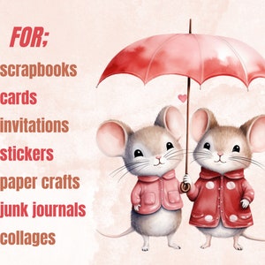 30 PNG Watercolor Valentine's Day Animal Couple Clipart, Valentines Day ...