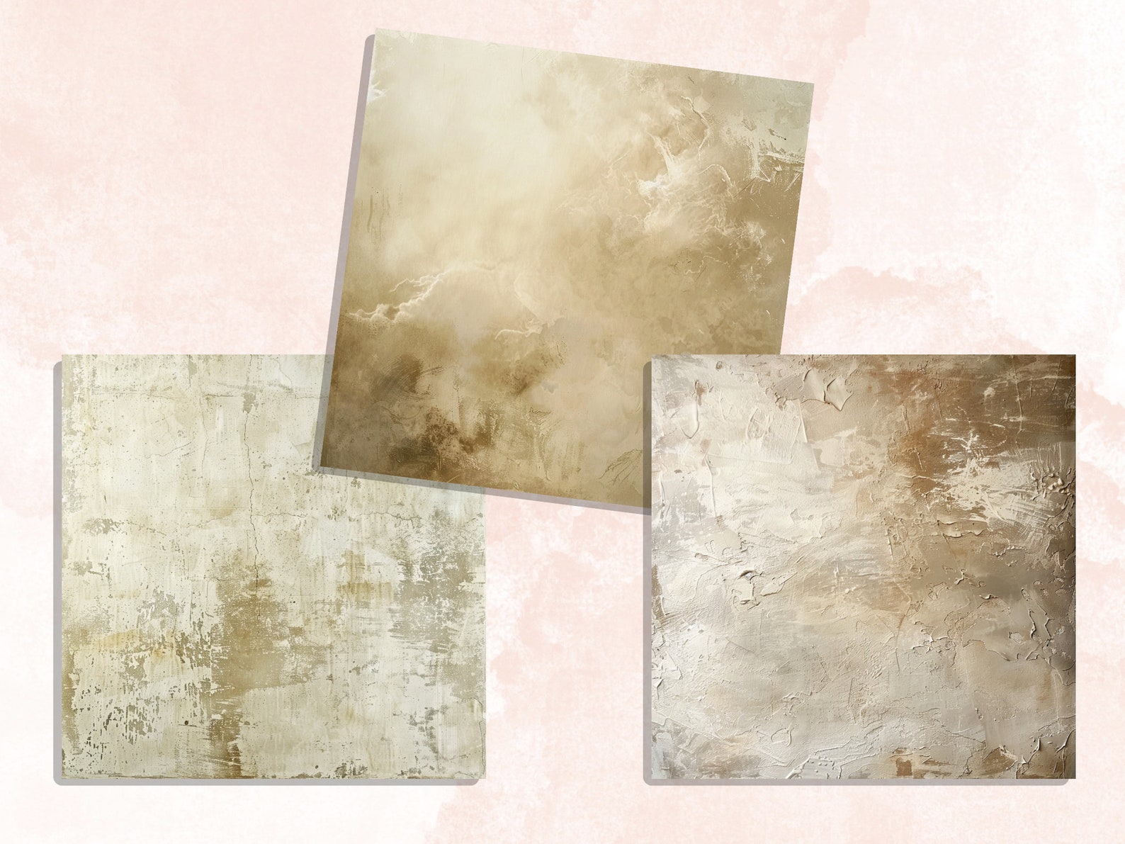 Neutral Texture Digital Paper Pack, Elegant Beige Neutral Background ...