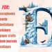 26 PNG Watercolour Winter Alphabet Clipart, Snowy Letters Clip Art ...