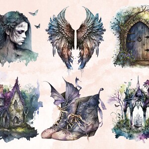 32 PNG Watercolour Gothic Fairy Clipart, Gothic Fairy Clip Art, Fairies ...