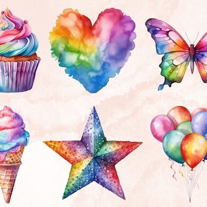 32 PNG Watercolour LGBTQ Pride Clipart Bundle, LGBT Pride Month Files ...