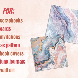 Pastel Marble Texture Digital Paper Pack, Marble Patterns Background ...