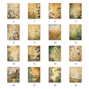 Printable Spring Garden Digital Paper, Floral Secret Garden Collage ...