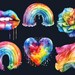 32 PNG Watercolour LGBTQ Pride Clipart Bundle, LGBT Pride Month Files ...