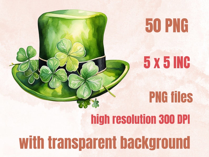 50 PNG Watercolor St.patrick’s Day Clipart, Four Leaf Clover ...