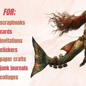 40 PNG Watercolor Steampunk Underwater Clipart, Ocean Steampunk Clip ...