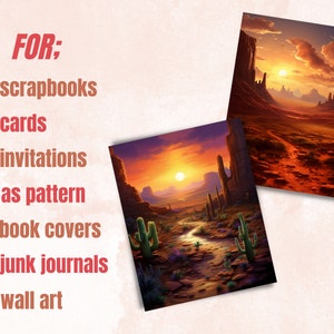 Printable Enchanted Desert Digital Paper, Western Background, Sahara ...