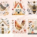 60 PNG Watercolor Spring Folk Art Clipart, Scandinavian Spring Animal ...