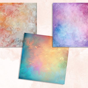 Pastel Texture Digital Paper Pack, Pastel Soft Colors Background Pages ...