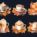 30 PNG Watercolor Fall Drink Clipart, Autumn Coffee Illustrations Clip ...