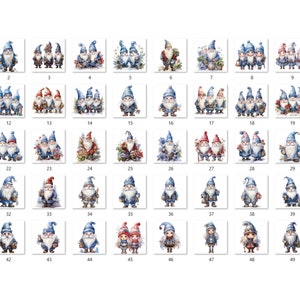 50 PNG Watercolor Winter Gnomes Clipart, Cute Winter Gnome ...
