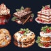 40 PNG Watercolor Christmas Dessert Clipart, Christmas Sweets Clip Art ...