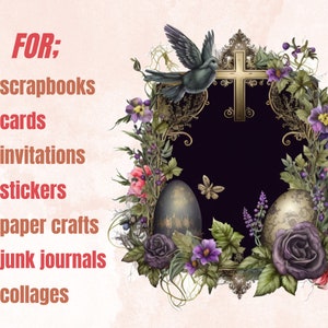 37 PNG Watercolour Gothic Easter Clipart Bundle, Gothic Easter Png ...