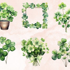 45 PNG Watercolor St.patrick’s Day Clover Clipart, Four Leaf Clover ...