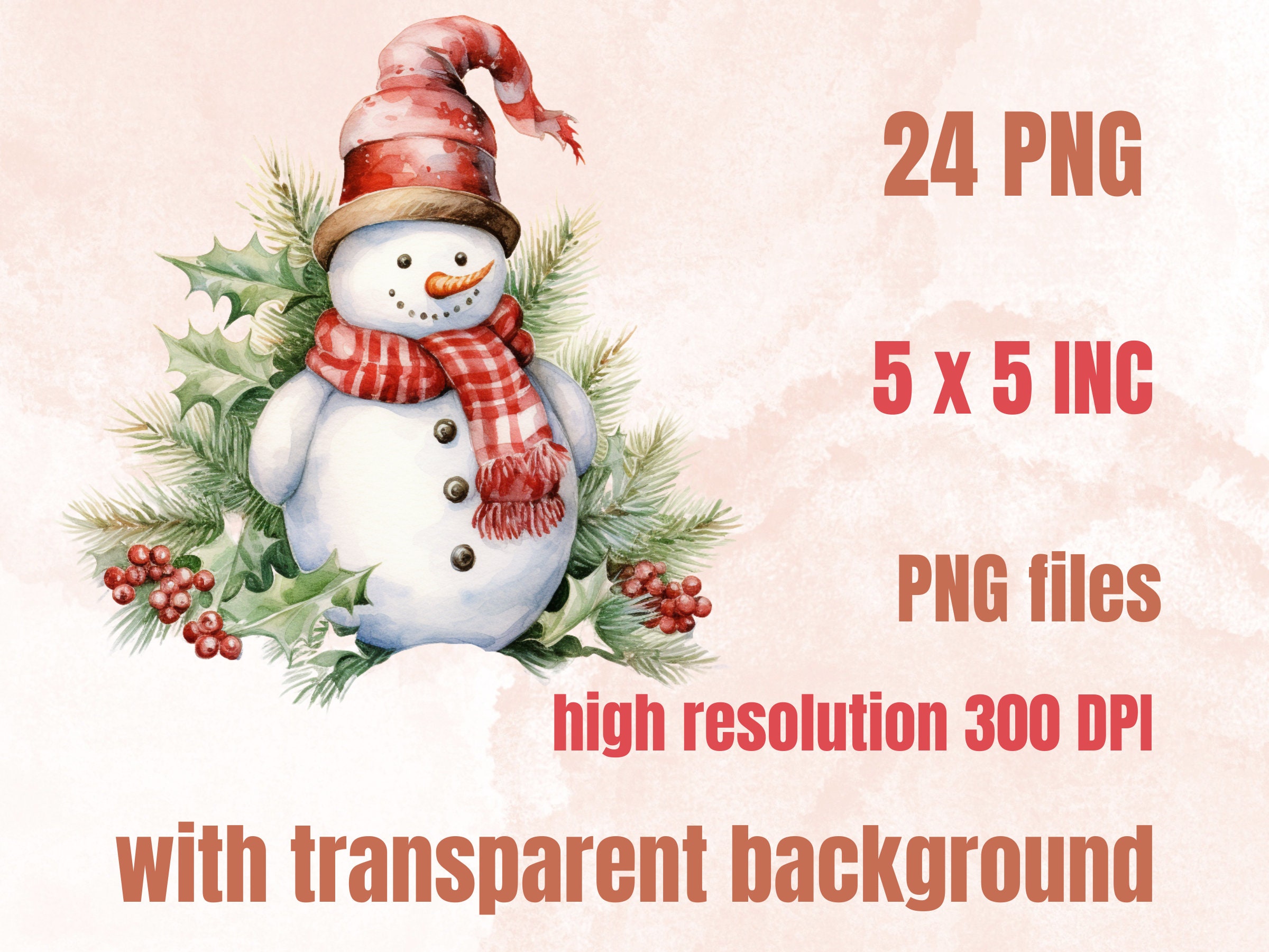 24 PNG Watercolour Christmas Snowman Clipart, Merry Christmas Kids Snow ...