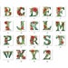 26 PNG Watercolour Green Christmas Alphabet Clipart, Christmas Letters ...