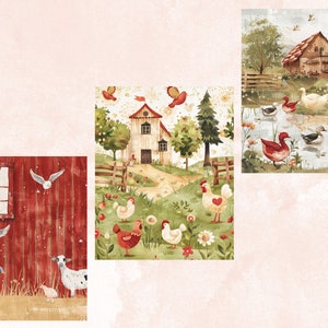 Farm Junk Journal, Printable Farm Life Nursery Digital Paper, Baby Farm ...