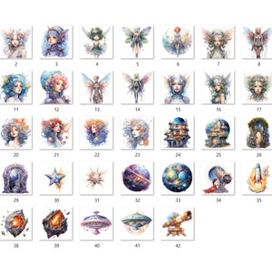 42 PNG Watercolour Space Fairy Clipart, Celestial Galaxy Fairy Clip Art ...