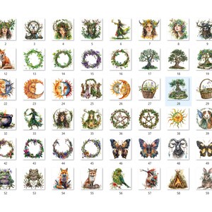 60 PNG Watercolor Beltane Clipart, Floral Pagan Wiccan Art ...