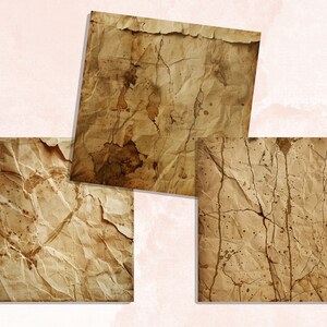 Coffee Stained Digital Paper Pack, Vintage Distressed Coffee Dyed ...