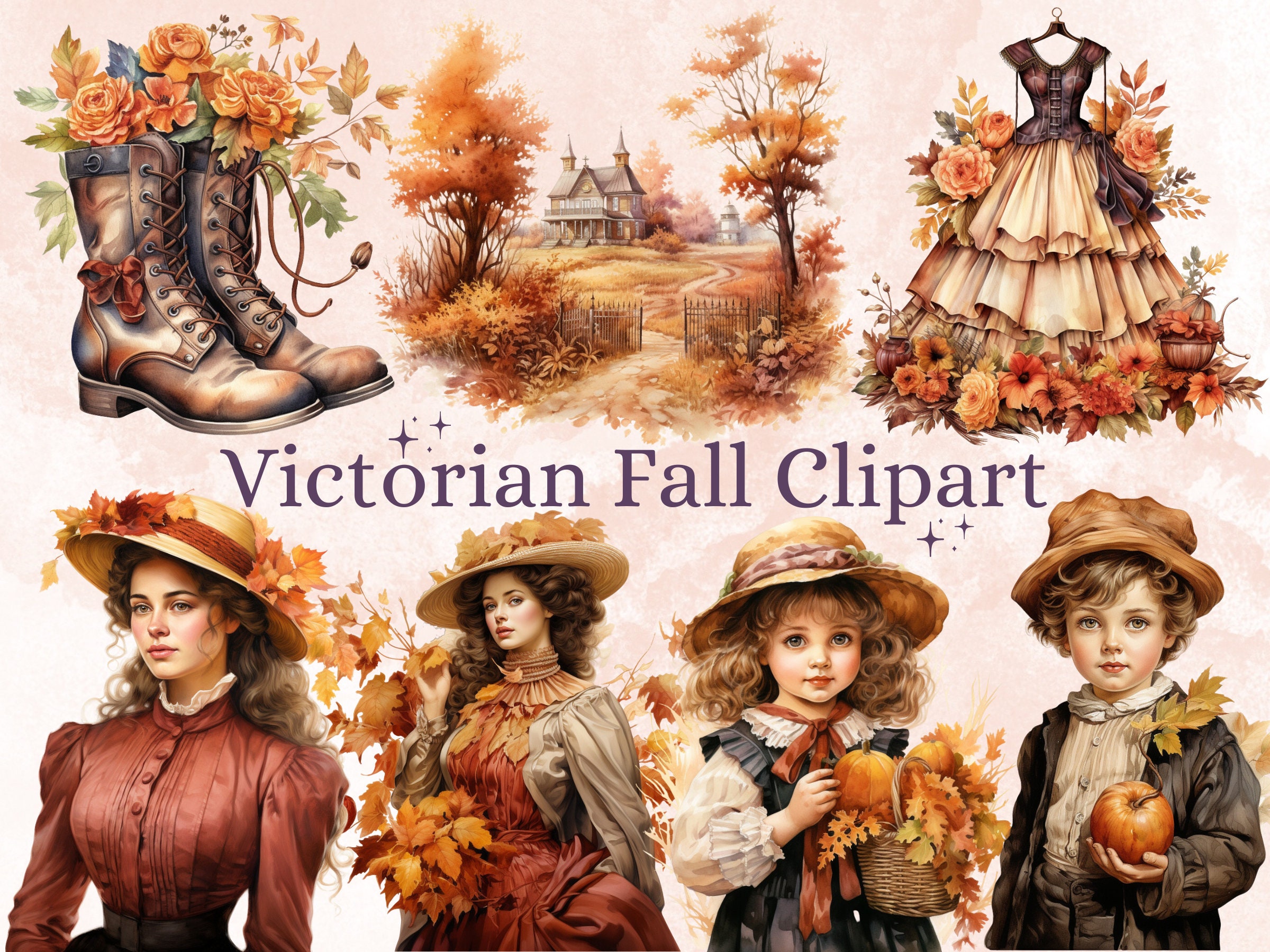 Vintage Autumn Clip Art