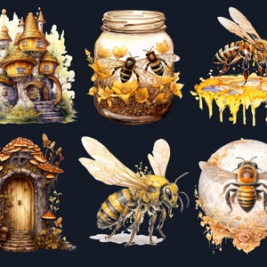 37 PNG Watercolour Honey Bee Fairy Clipart, Forest Fairy Garden Clip ...
