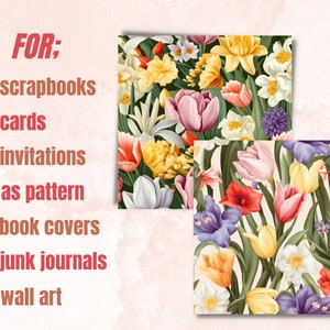 Seamless Spring Floral Digital Paper, Flowers Seamless Pattern, Spring ...