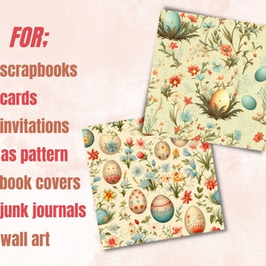 Seamless Vintage Easter Digital Paper, Retro Easter Bunny Seamless ...