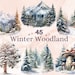 45 PNG Watercolor Winter Woodland Clipart, Snowy Winter Forest ...