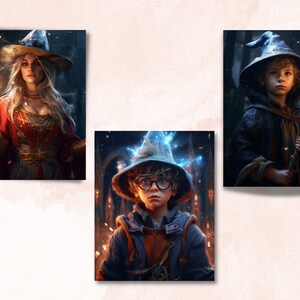 Printable Magic School Digital Paper, Wizard Academy Background ...