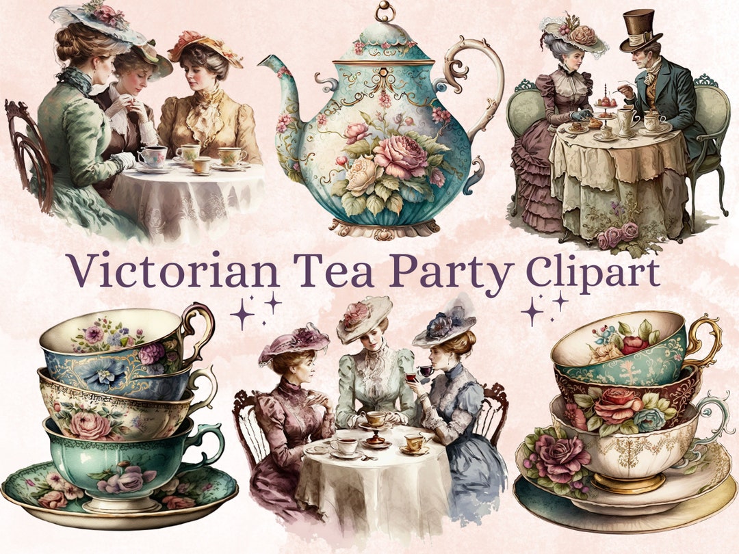 Vintage Tea Party Clip Art
