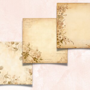 Beige Shabby Chic Junk Journal Kit, Vintage Shabby Chic Ephemera ...