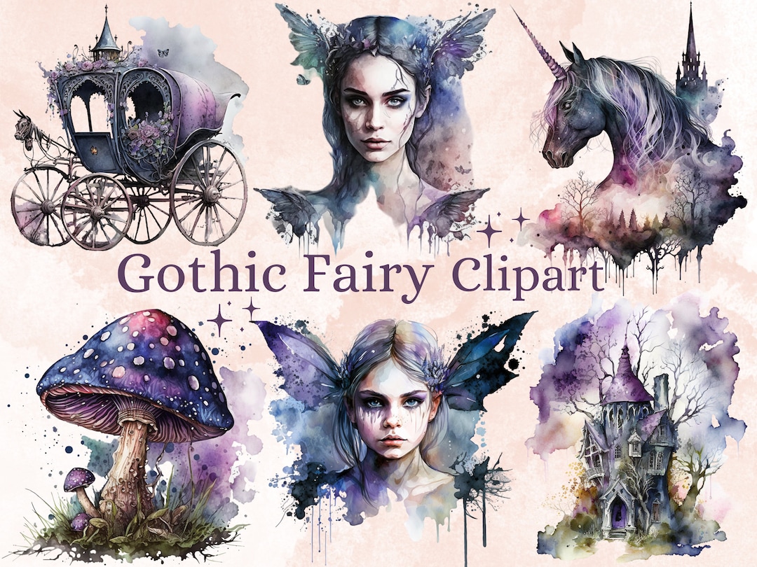32 PNG Watercolour Gothic Fairy Clipart, Gothic Fairy Clip Art, Fairies ...