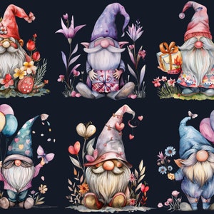 50 PNG Watercolor Mother's Day Gnomes Clipart, Gnome Cute Mothers Day ...
