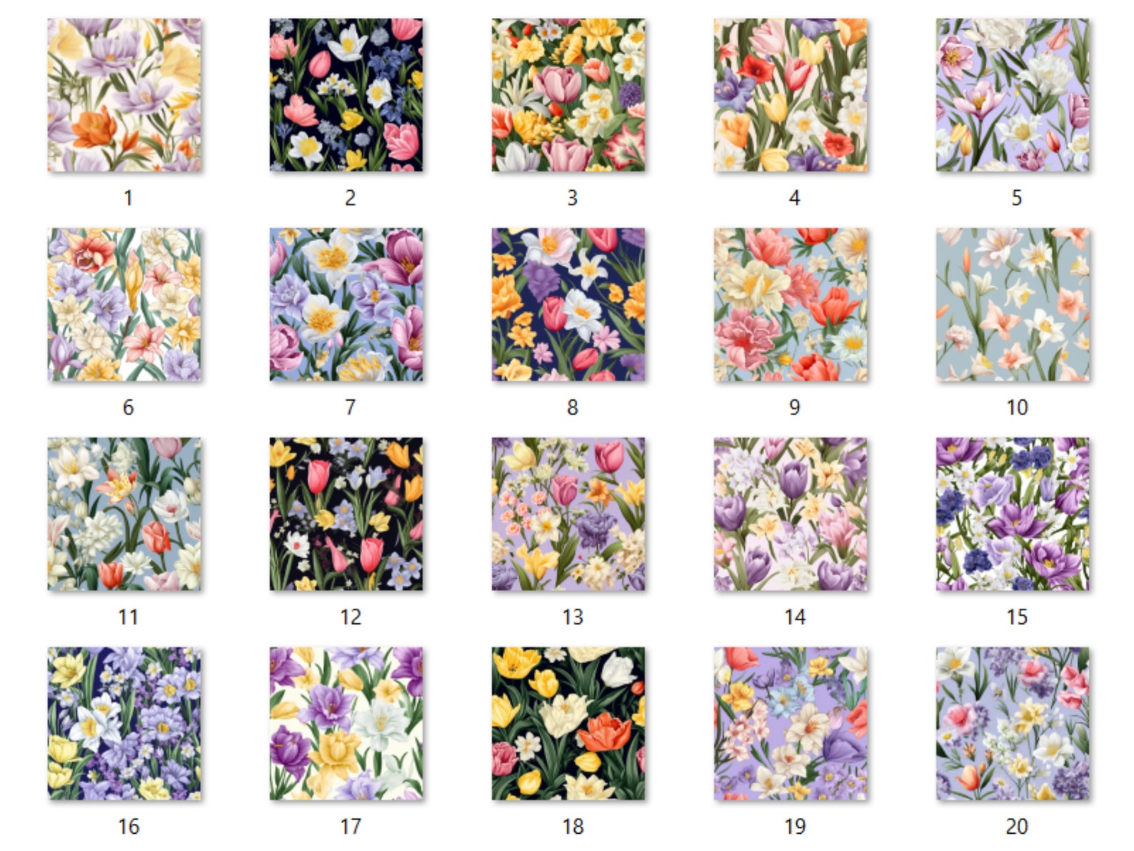 Seamless Spring Floral Digital Paper, Flowers Seamless Pattern, Spring ...