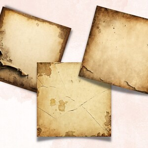 Old Paper Textures Digital Paper, Digital Paper Pack With Vintage Paper ...