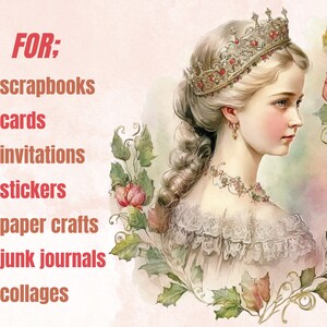 28 PNG Watercolor Vintage Princess Clipart, Princess Clip Art ...