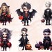 28 PNG Watercolor Little Vampires Clipart, Cute Creepy Halloween ...
