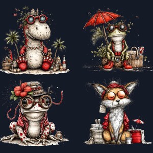 Fantasy Summer Clipart Bundle | 93 Whimsical Quirky Beach PNG | Floral ...