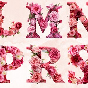 26 PNG Watercolour Valentine's Day Alphabet Clipart, Love Letters Clip ...