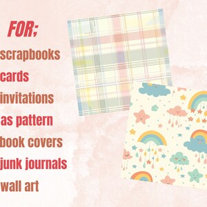 Seamless Pastel Baby Pattern Paper, Pastel Baby Nursery Ephemera ...