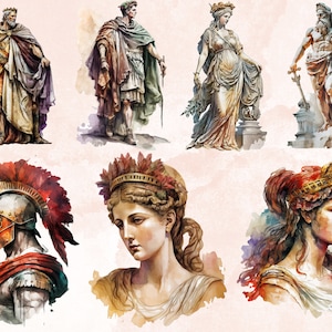 35 PNG Watercolor Fantasy Ancient Rome Clipart, Ancient Rome Mythology ...