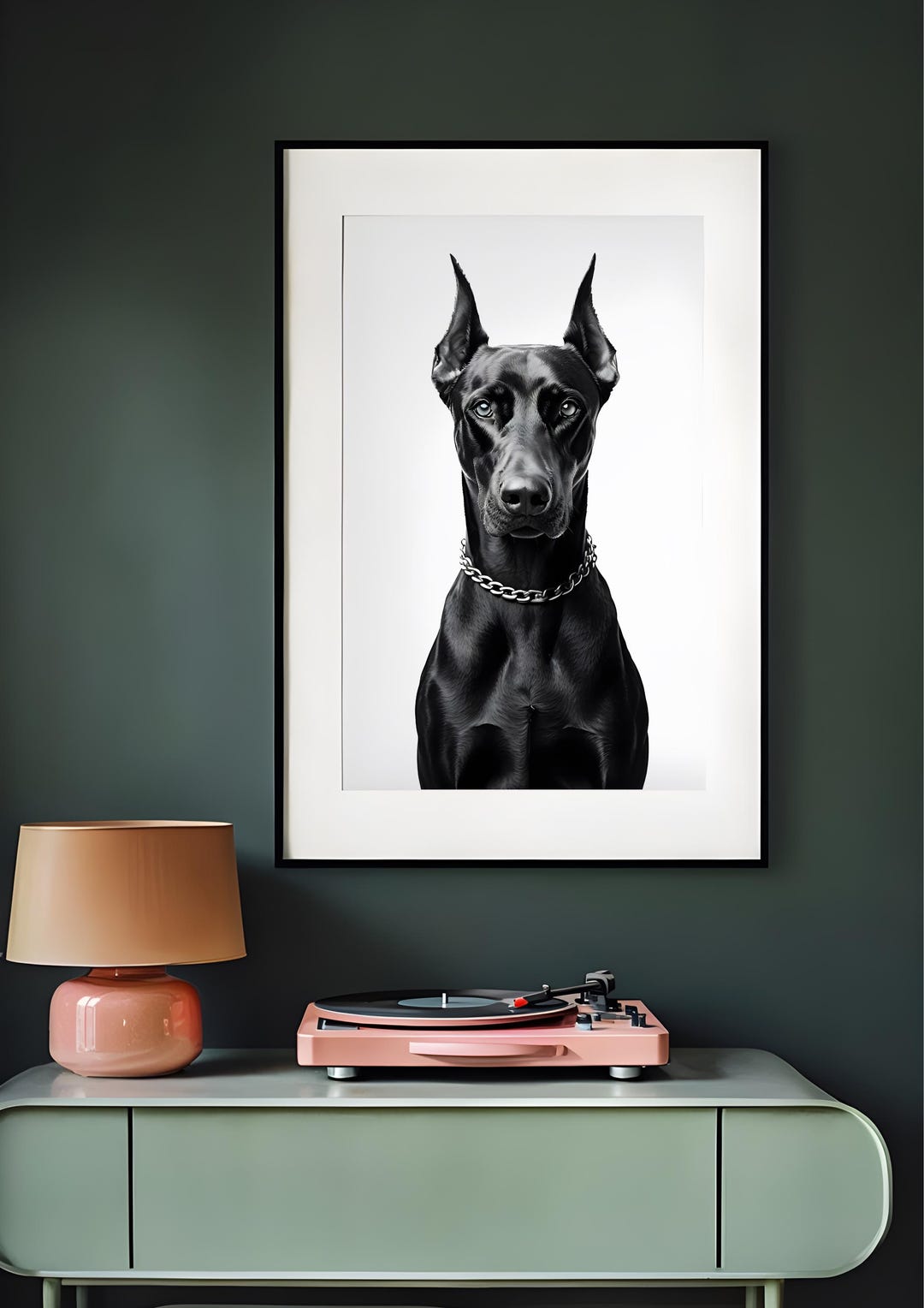 Doberman Digital Print | Doberman Figure, Kennel, Pet Portrait ...