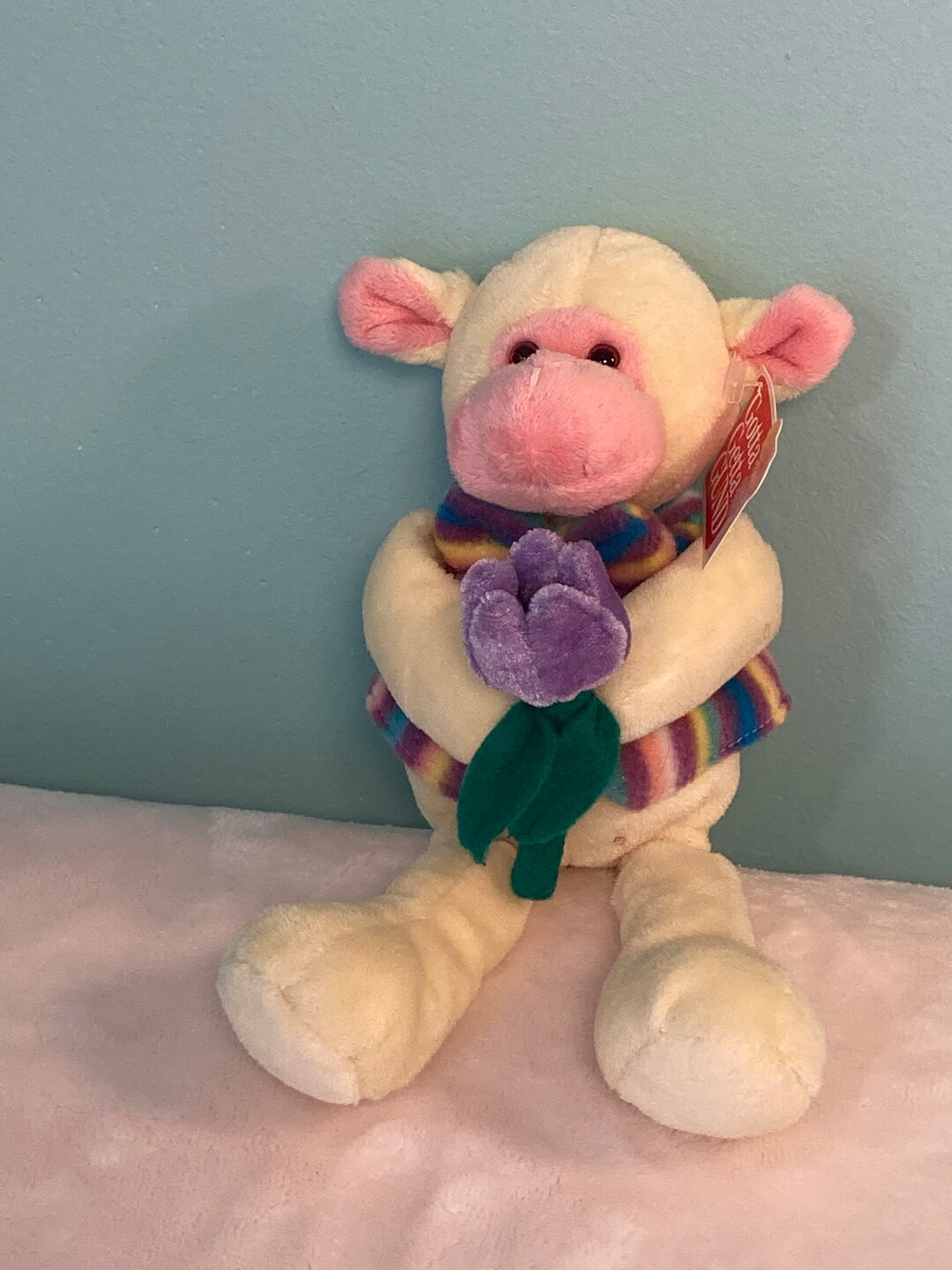 Vintage Gund Monkey Flapadoodle, Cream Plush With Striped Vest - Etsy