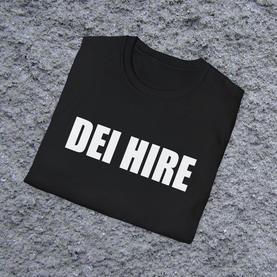 Funny Meme T-shirt, DEI Hire Joke Tee, Stupid Gift Shirt - Unisex ...
