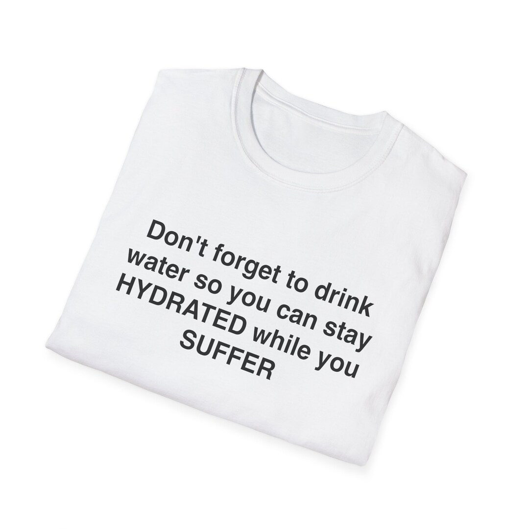 Funny Meme Tshirt, HYDRATED While You SUFFER Joke Tee, Gift Shirt - Etsy