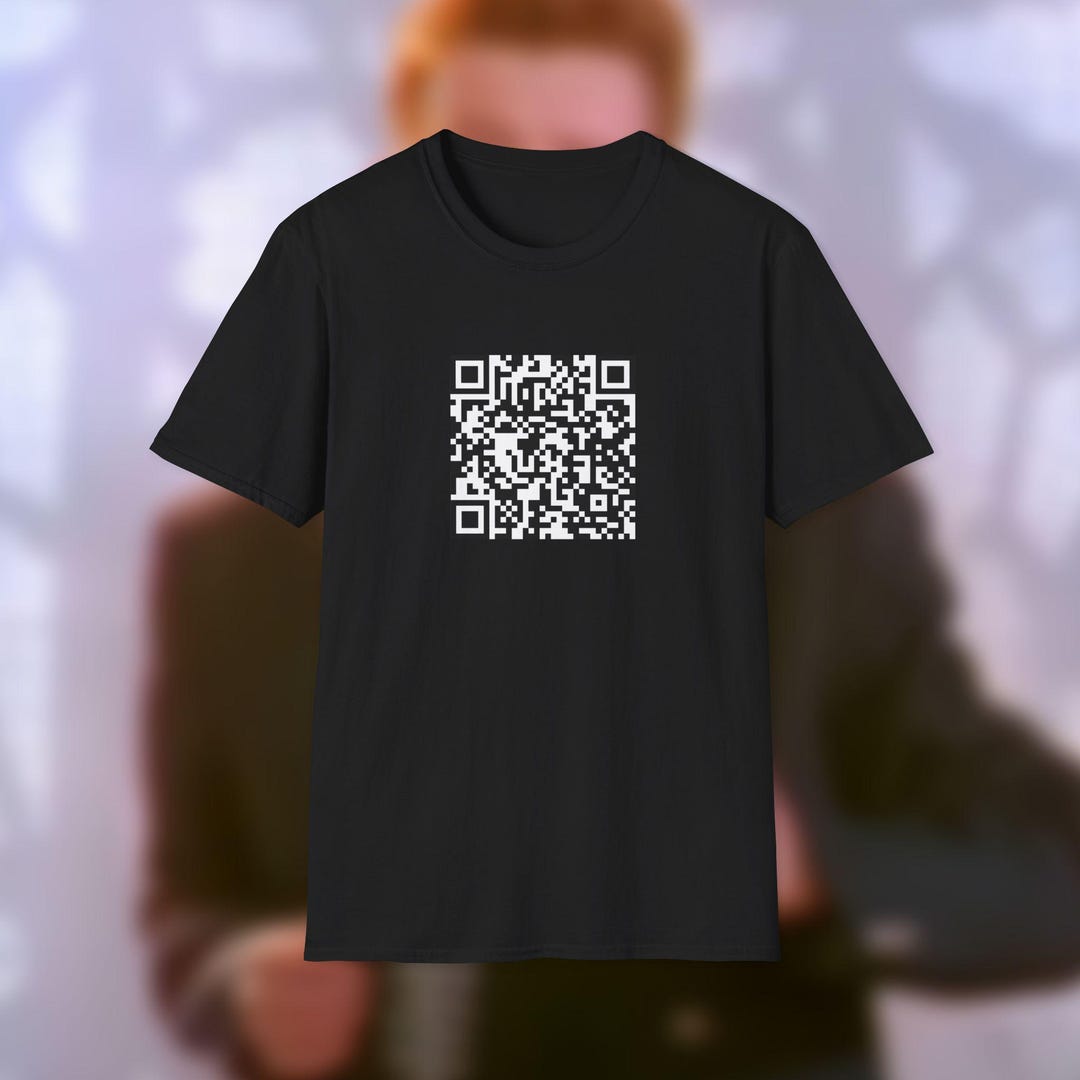Rick Roll Shirt QR Code Prank Shirt, Meme Shirt, Funny Sticker Funny ...